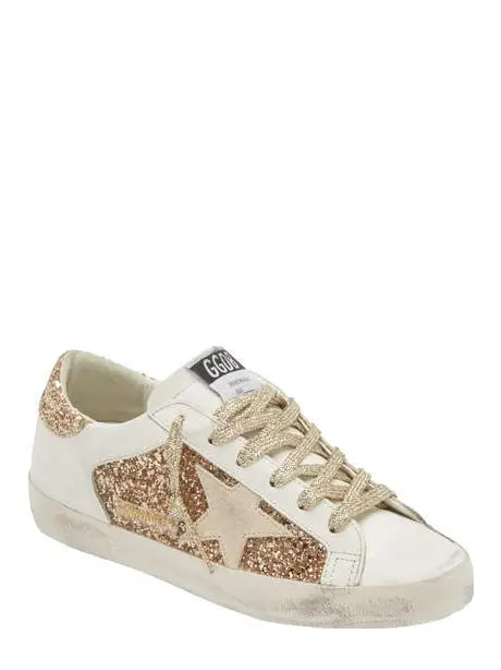 GOLDEN GOOSE Super-star Low-top Sneakers - Gold/white