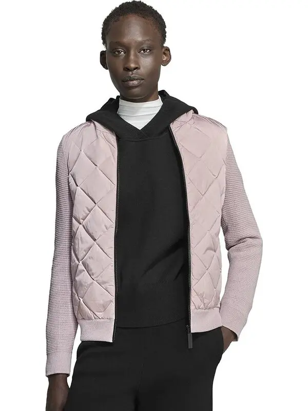 Canada Goose Hybridge Quilted Knit Hooded Jacket - Lucent Rose