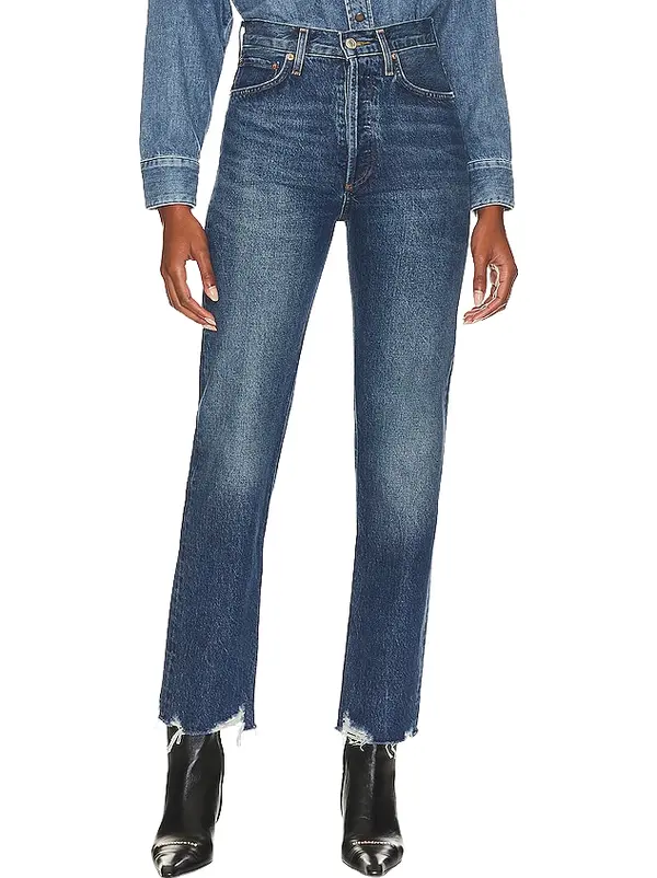 AGOLDE 90s Pinch Waist High Rise Straight Jeans - Swindle