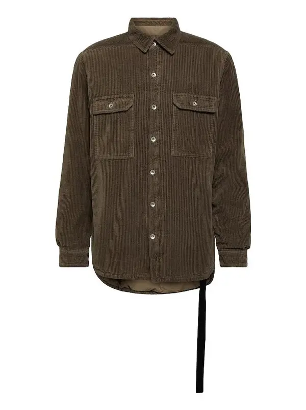 Rick Owens Cotton Corduroy Shirt Jacket - Brown