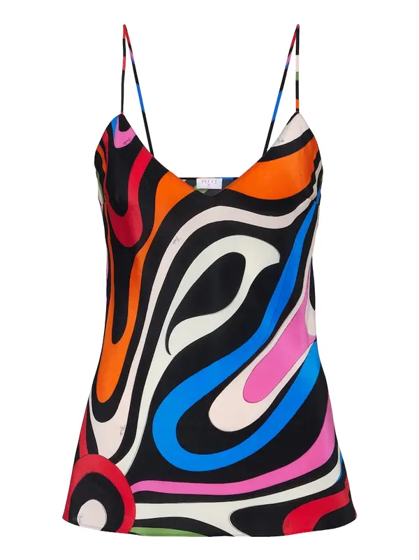 Emilio Pucci Marmo Silk Camisole - Multicoloured
