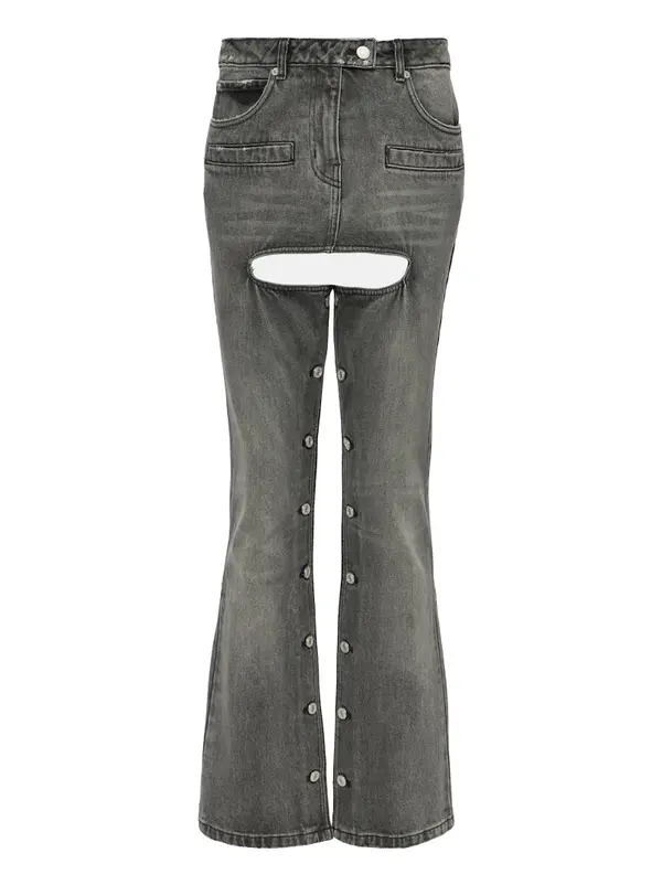 COURREGES Courrèges Stonewashed Straight Jeans - Grey