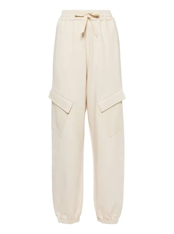 JIL SANDER Cotton Jersey Cargo Pants - Neutrals
