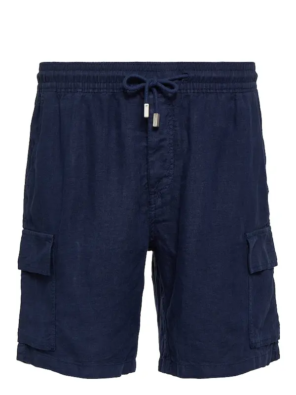 Vilebrequin Baie Linen Bermuda Shorts - Blue