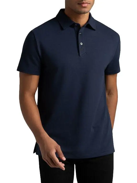 HYPERNATURAL Dagger Supima® Cotton Blend Slim Fit Polo - Midnight Navy