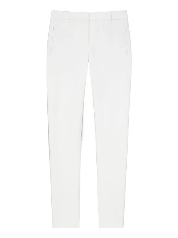 Lafayette 148 New York Stretch Mid-rise Slim Ankle Pants - White