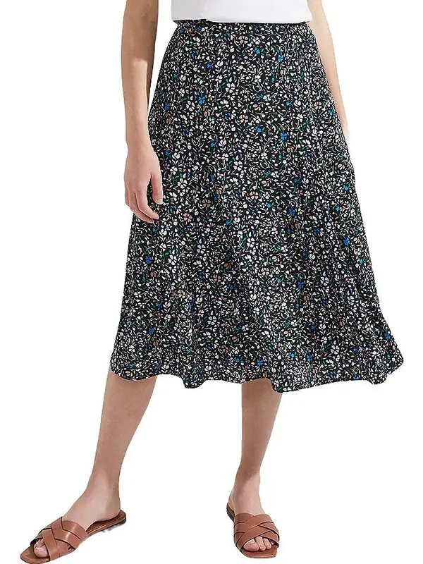 HOBBS LONDON Anika Printed Midi Skirt - Navy Multi