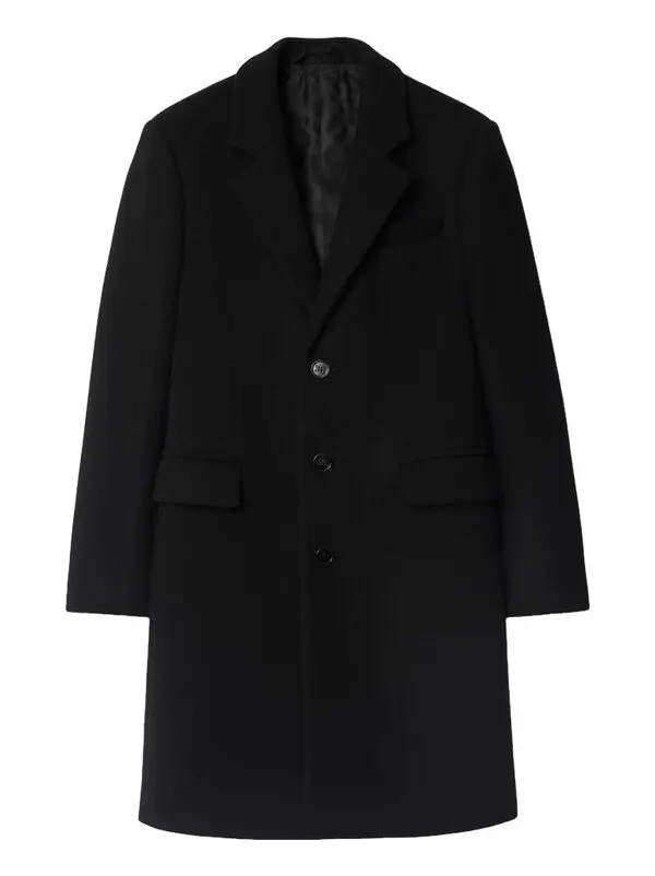 Burberry Wool Tailored Coat - Black