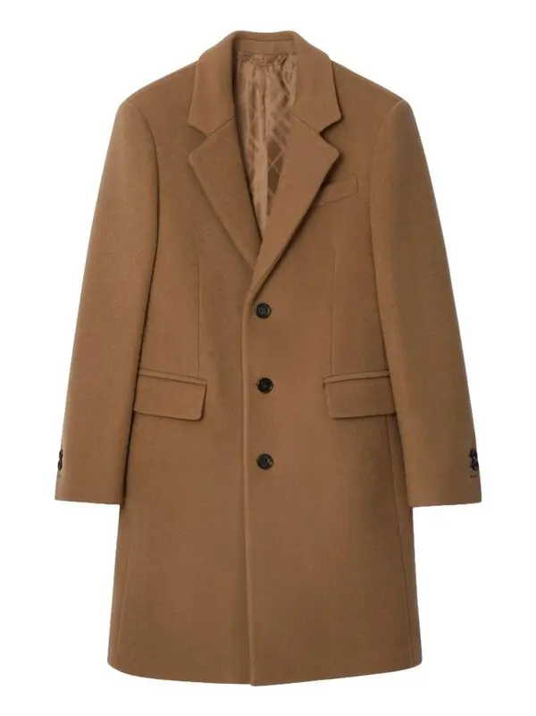 Burberry Wool Tailored Coat - Fawn Beige