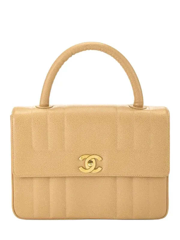 Chanel Vertical Caviar Kelly - Beige