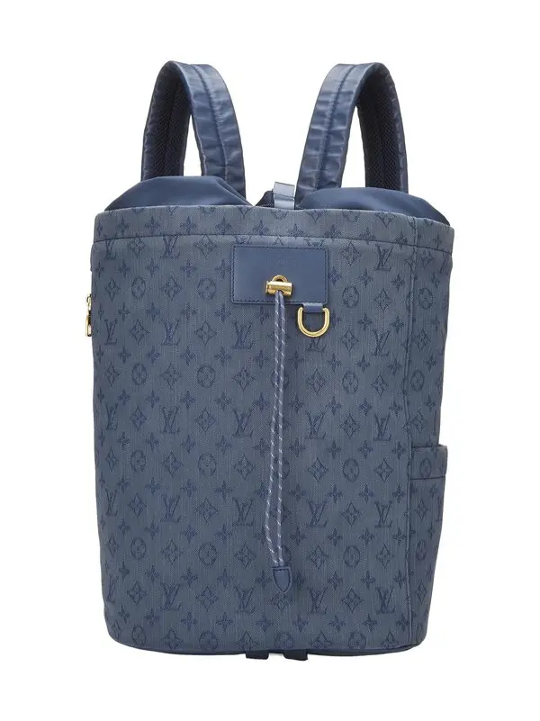 LOUIS VUITTON Monogram Denim Chalk Backpack - Blue