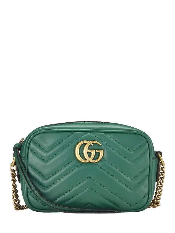 Gucci Gg Marmont Crossbody Bag - Green