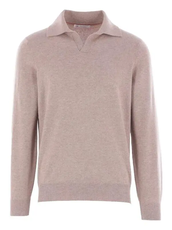 Brunello Cucinelli Cashmere Knit Pullover - Hazelnut+chocolate