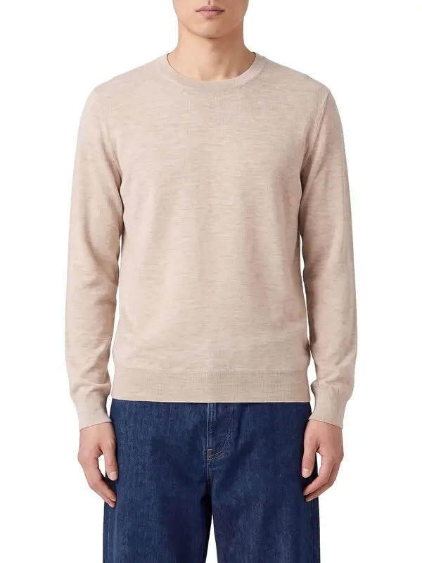 Brunello Cucinelli Cashmere Silk Blend Crewneck Sweater - Camel