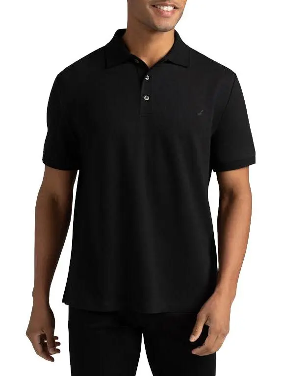 HYPERNATURAL Matterhorn Supima® Cotton Blend Polo - Black Beauty