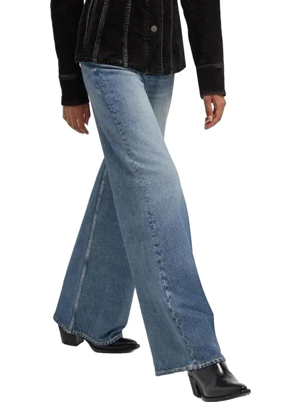 Rag & Bone Miramar Sofie Wide-leg Jeans - Mdblue