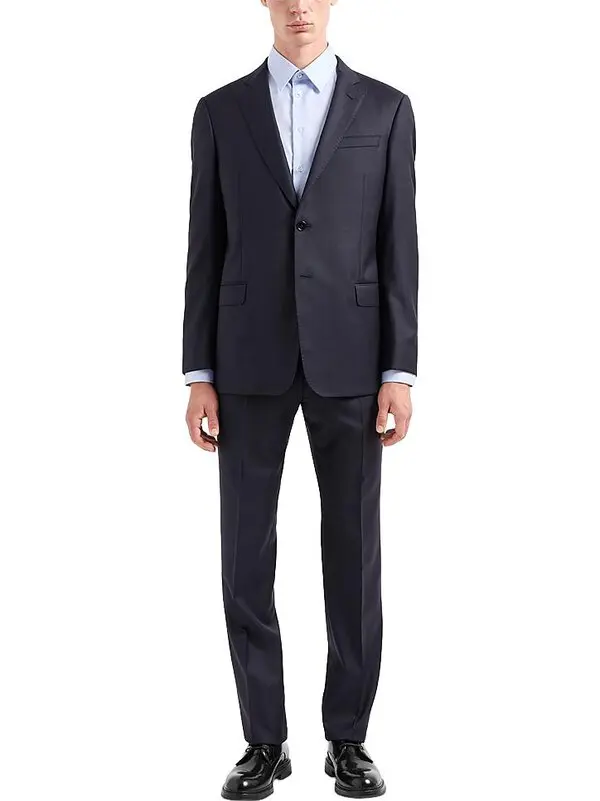 Emporio Armani Essential G Line Regular Fit Notch Lapel Suit - Navy Blue