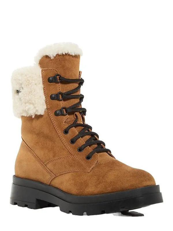 GIUSEPPE ZANOTTI Jaure Shearling Hiking Boots - Cacao