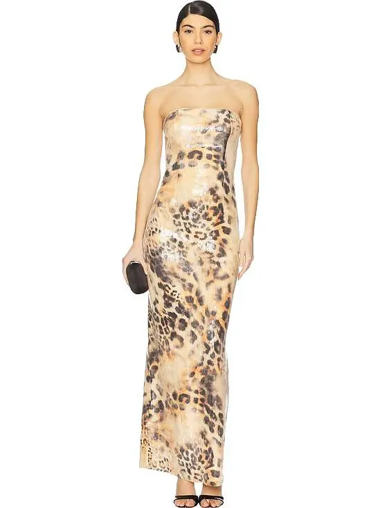 Retrofete Ember Sequin-embellished Dress - Vintage Cheetah