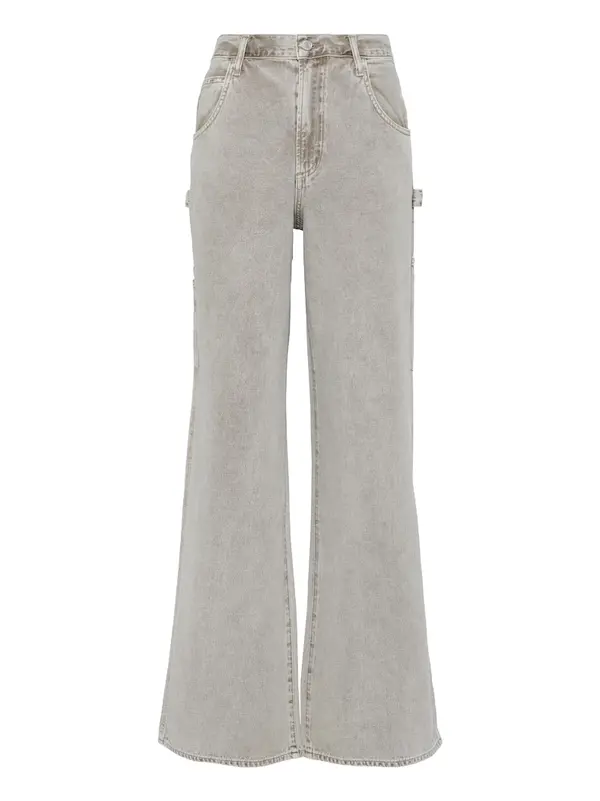 AGOLDE Magda Carpenter Wide-leg Jeans - Beige