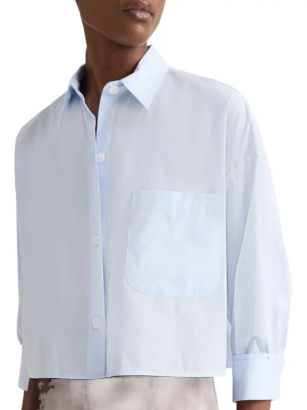 TWP Superfine Cotton Shirt - Baby Blue