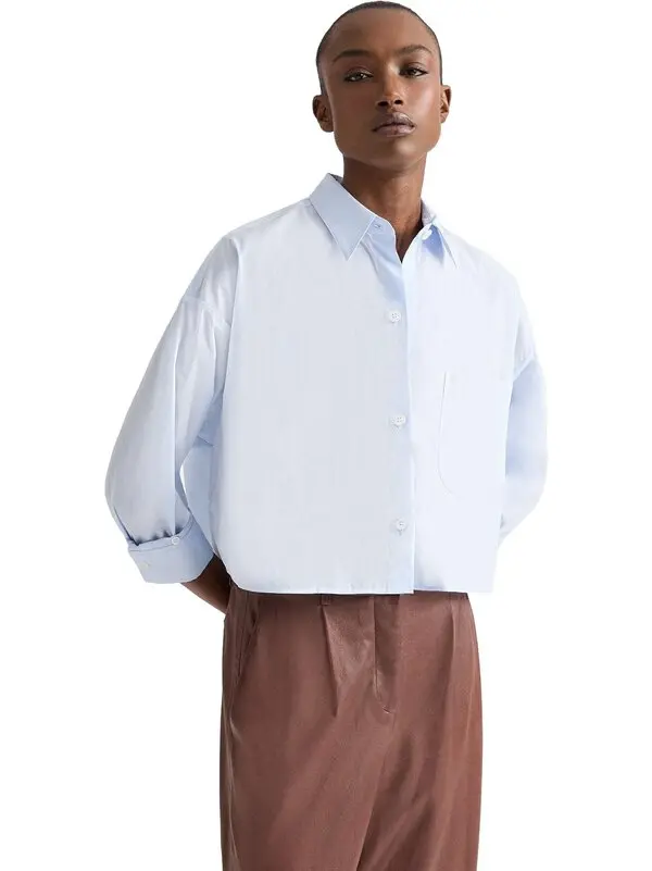 TWP Superfine Cotton Shirt - Baby Blue
