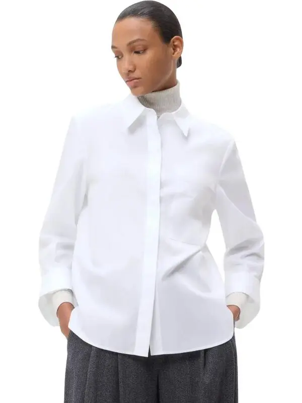 TWP Boyfriend Shirt In Superfine Cotton - White
