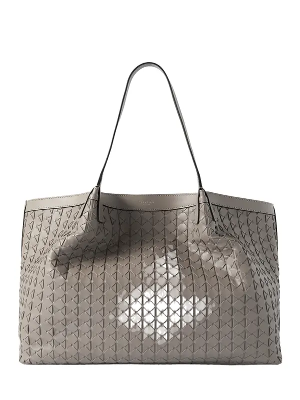 SERAPIAN Secret Large Woven Leather Tote - Brown