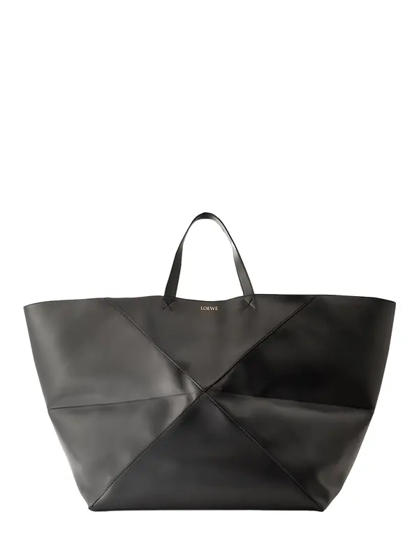 Loewe Puzzle Fold Xl Leather Tote - Black