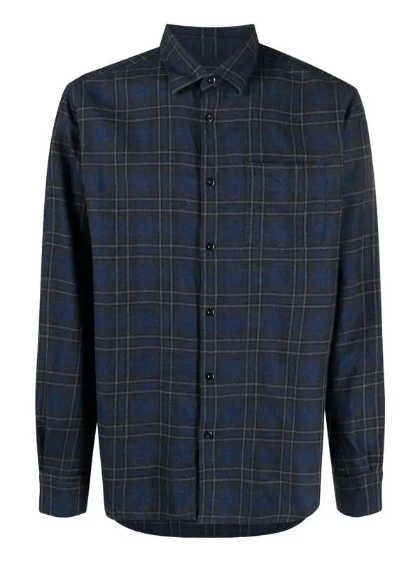 Woolrich Long-sleeve Checked Cotton Shirt - Grey