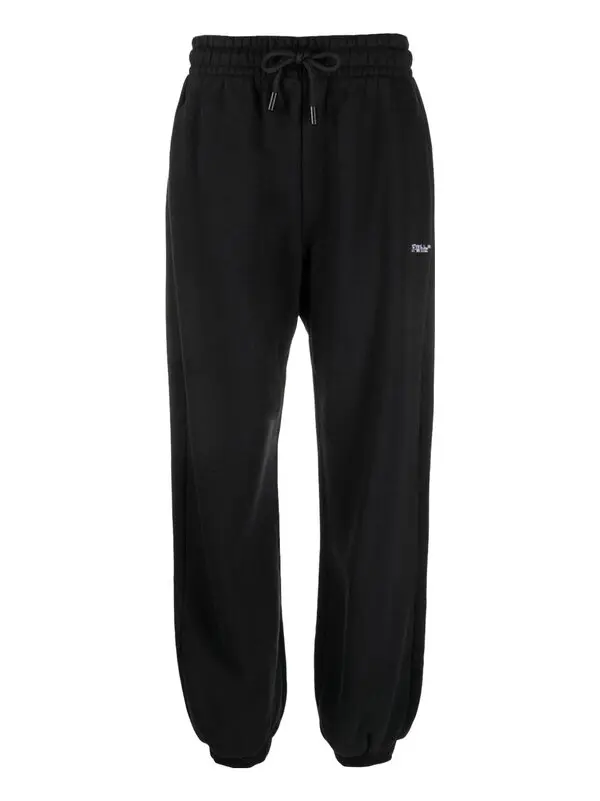Off-White Bookish Logo-embroidered Track Pants - Black
