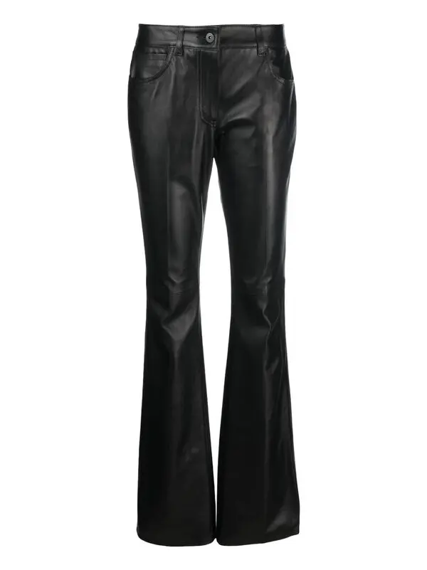 Off-White Slim-fit Flared Trousers - Black