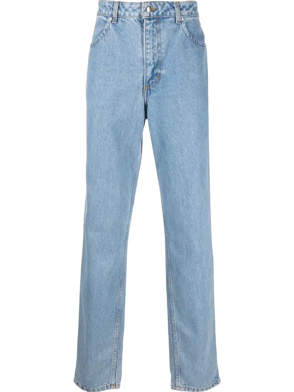 Eckhaus Latta Mid-rise Straight-leg Jeans - Blue