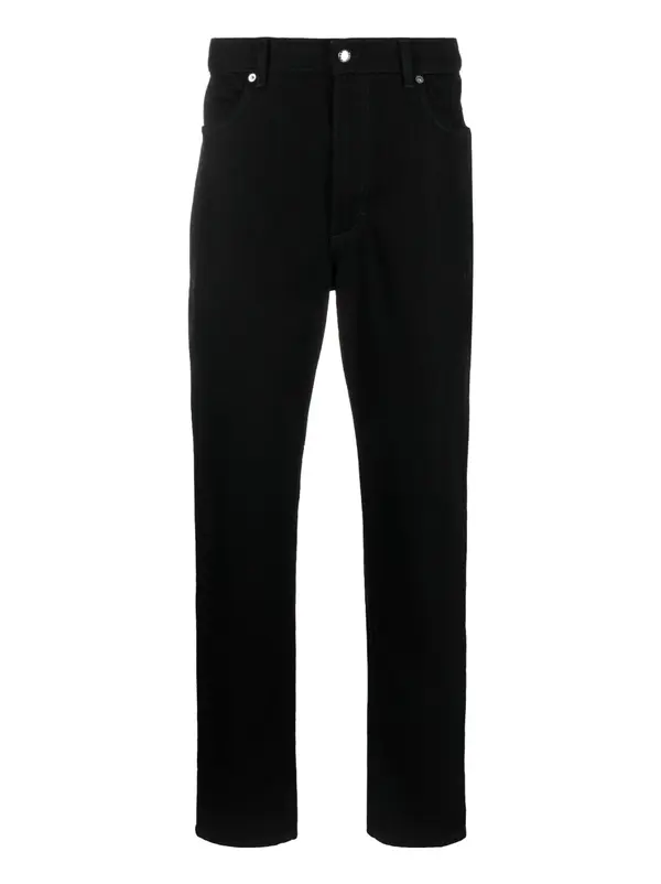 Eckhaus Latta Mid-rise Straight-leg Jeans - Black