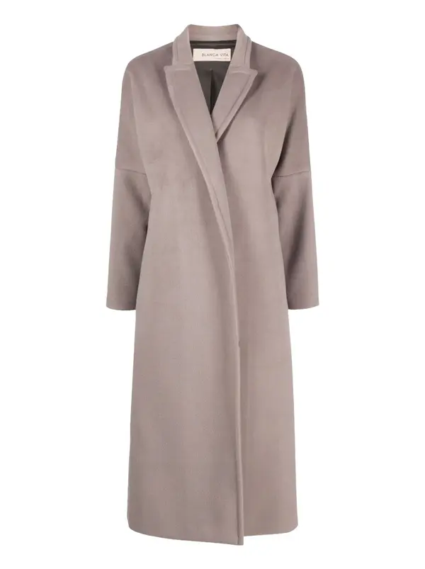 BLANCA VITA Calomeria Felted Maxi Coat - Grey