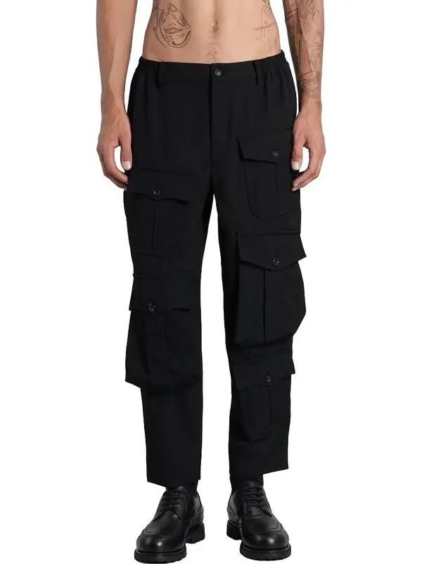 Comme Des Garçons Cropped Wool Pants - Black