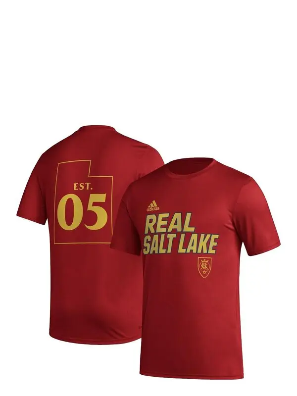 Adidas Real Salt Lake Team Jersey Hook Aeroready T-shirt - Red
