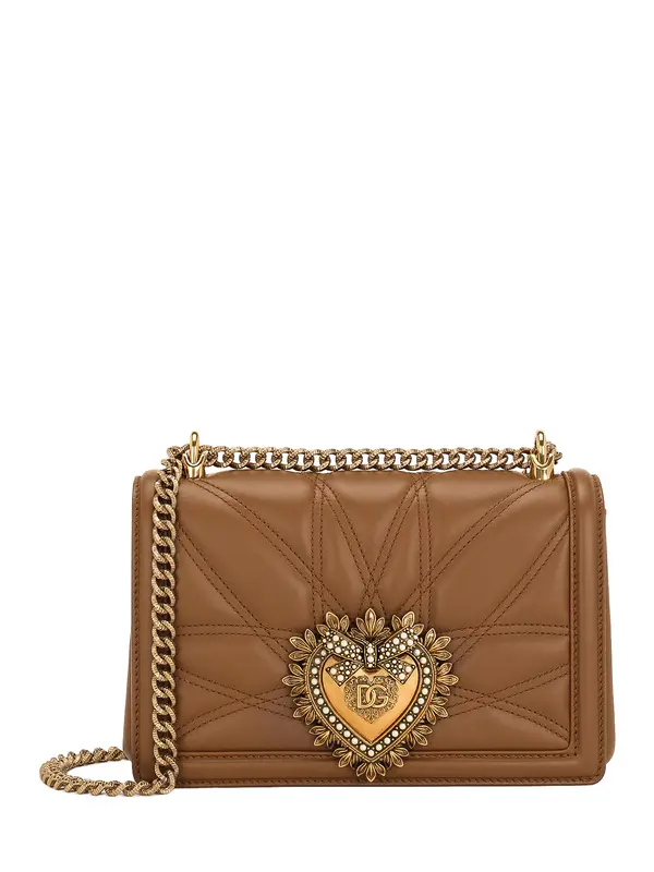 Dolce & Gabbana Medium Devotion Shoulder Bag - Beige
