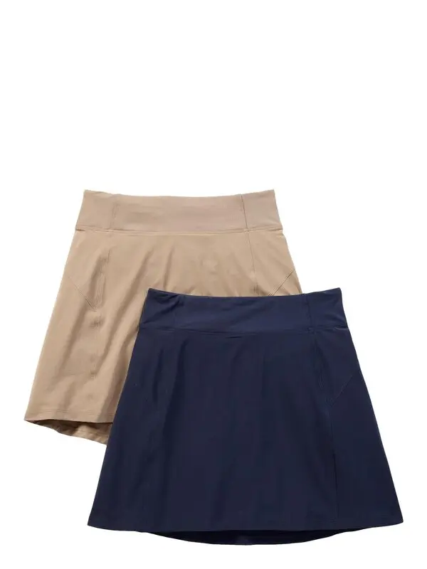 Athleta School Day Skort 2-pack - Navy/brownstone Beige