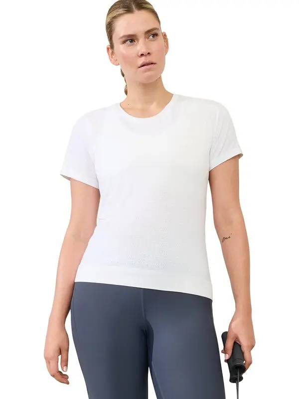Athleta In Motion Seamless Tee - Bright White