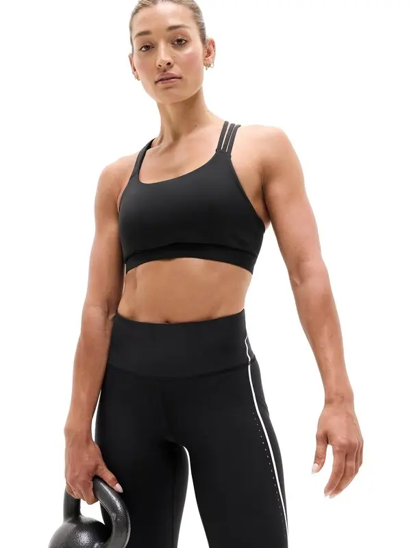 Athleta Train Free Sports Bra A-c - Black