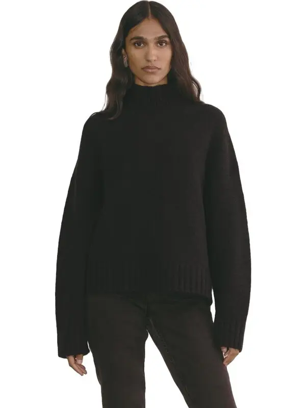 Everlane Oversized Turtleneck Sweater - Black