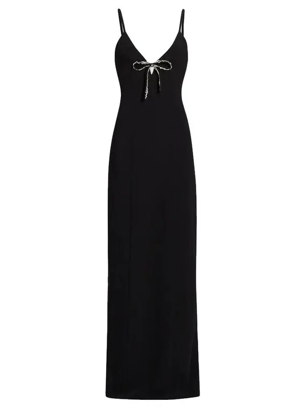 Cinq À Sept Adele Embellished Bow Gown - Black