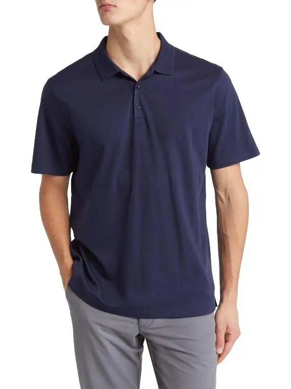 34 Heritage Pima Cotton Polo - Navy