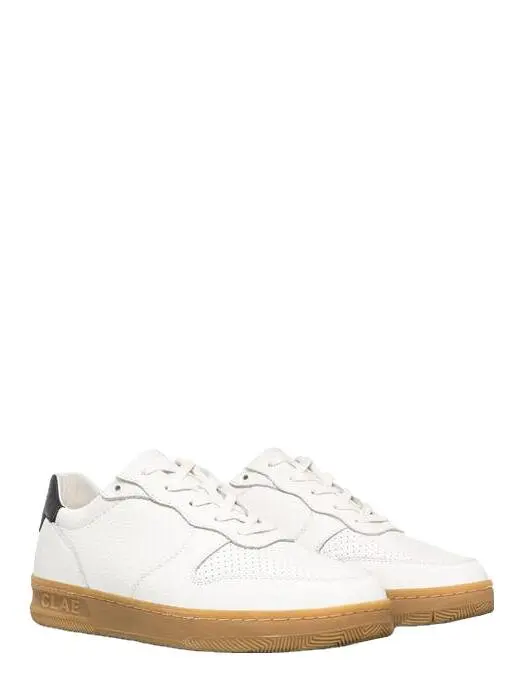 Clae Malone Leather Sneaker - White Navy Light Gum