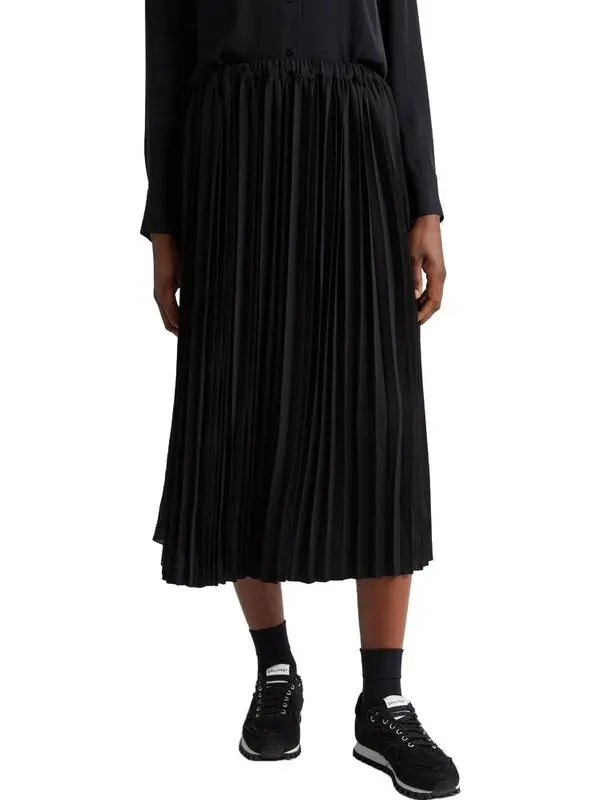 Tao Comme Des Garçons Pleated Georgette Skirt - Black