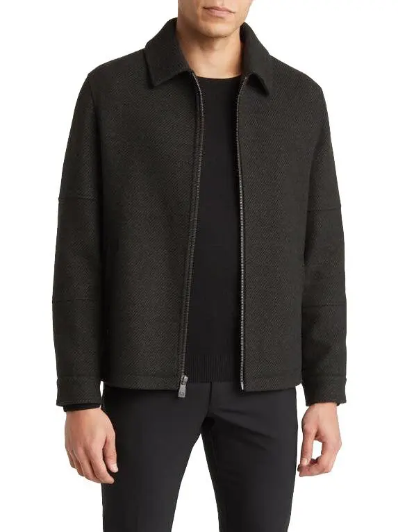 Hart Schaffner Marx Paloma Wool Blend Twill Jacket - Olive Twill