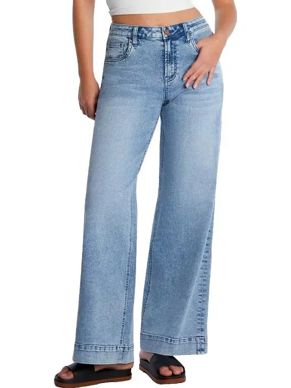 HINT OF BLU Love Wide Leg Jeans - Marina Blue