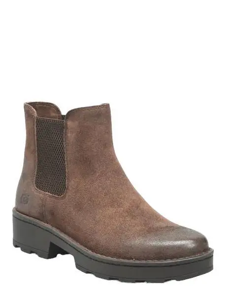 BØRN Verona Chelsea Boot - Dark Brown Distressed Leather