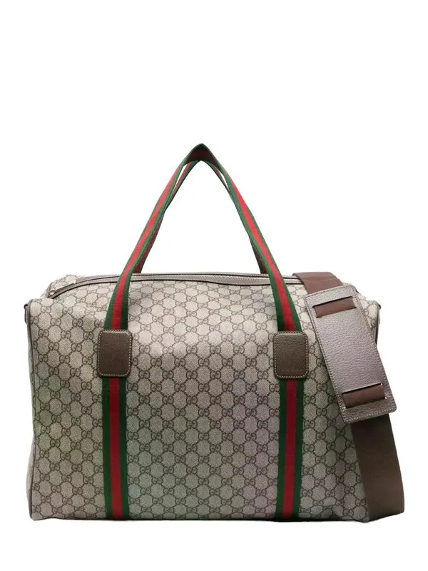 Gucci Web-stripe Trim Holdall - Neutrals